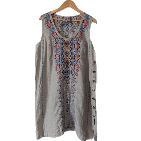 Johnny Was | Dresses | Johnny Was Linen Dress | Poshmark